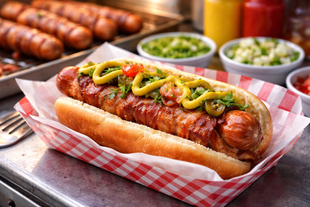 Why Bacon Wrapped Hot Dogs Became a Legendary Street Food?
